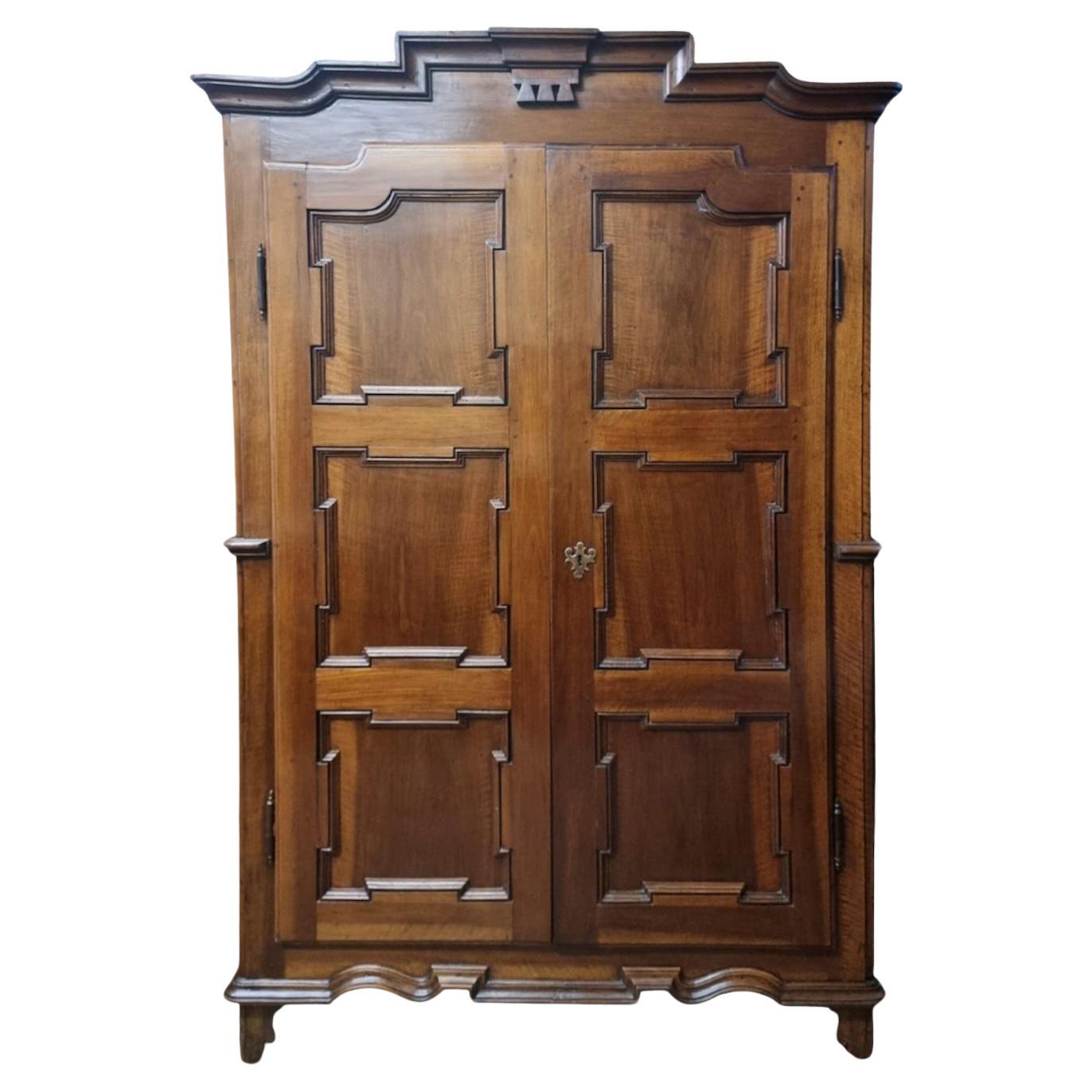Solid walnut closet 18th century For Sale at 1stDibs