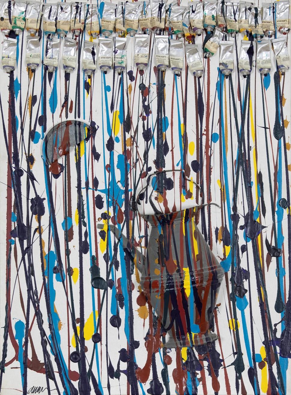 Arman (Armand Fernandez) - Accumulation, peinture montée sur panneau ...