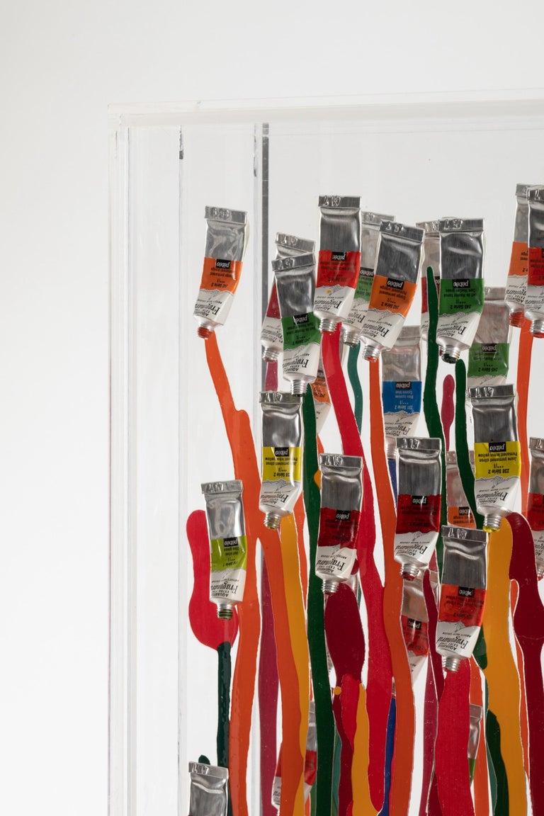 Arman - Arman Aqua Frago Sculpture Accumulation of Paint Tubes in ...