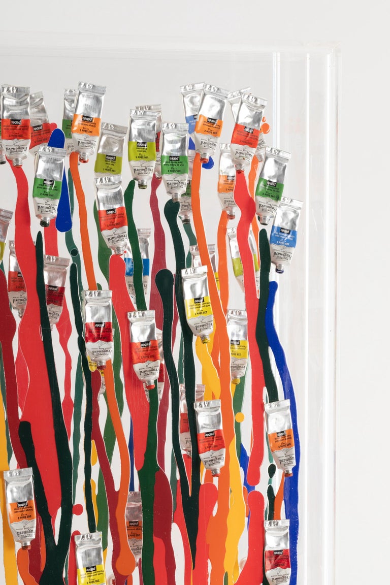Arman - Arman Aqua Frago Sculpture Accumulation of Paint Tubes in ...