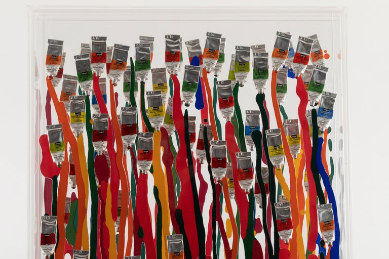 Arman - Arman Aqua Frago Sculpture Accumulation of Paint Tubes in ...