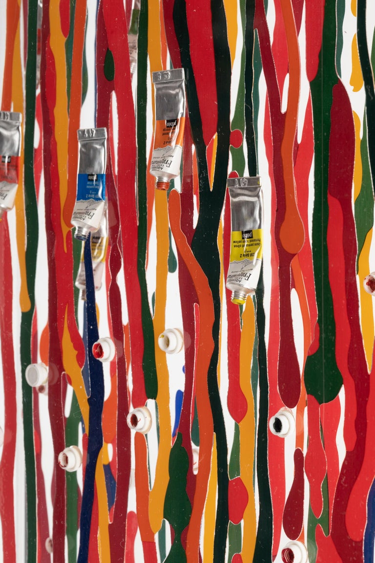 Arman - Arman Aqua Frago Sculpture Accumulation of Paint Tubes in ...