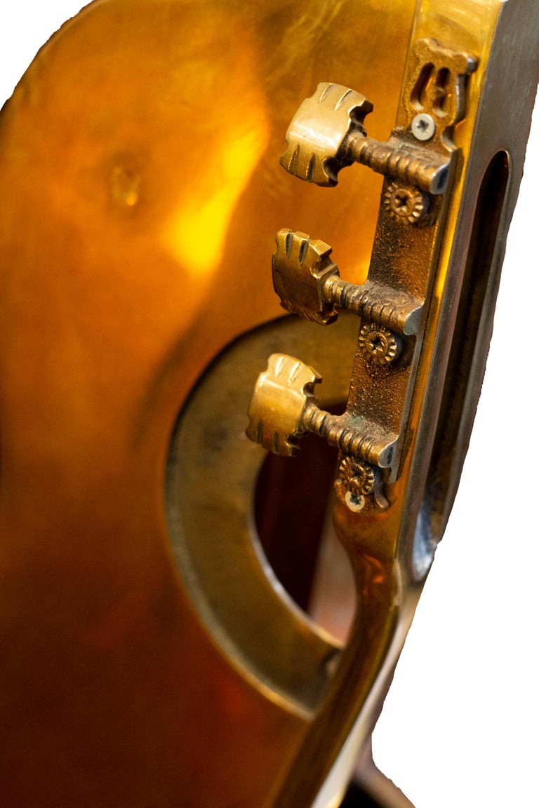 Arman Polished Bronze Coffee Table Base of Musical Instruments For Sale ...