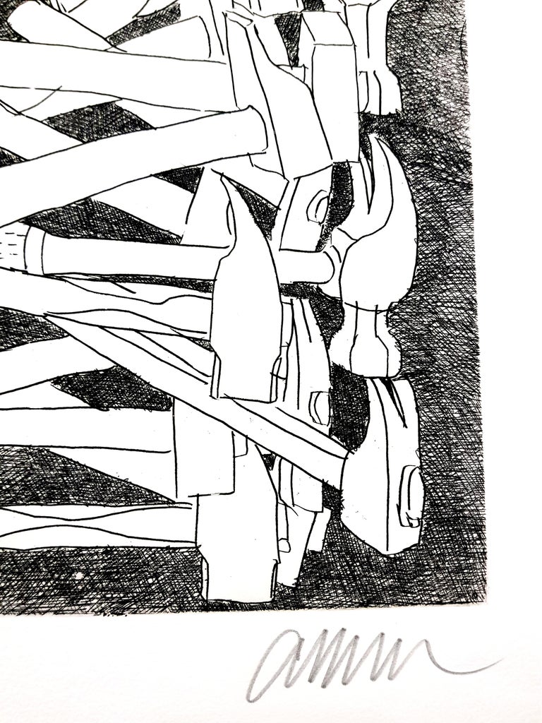 Arman - Arman - Accumulations - Original Signed Etching For Sale at 1stDibs