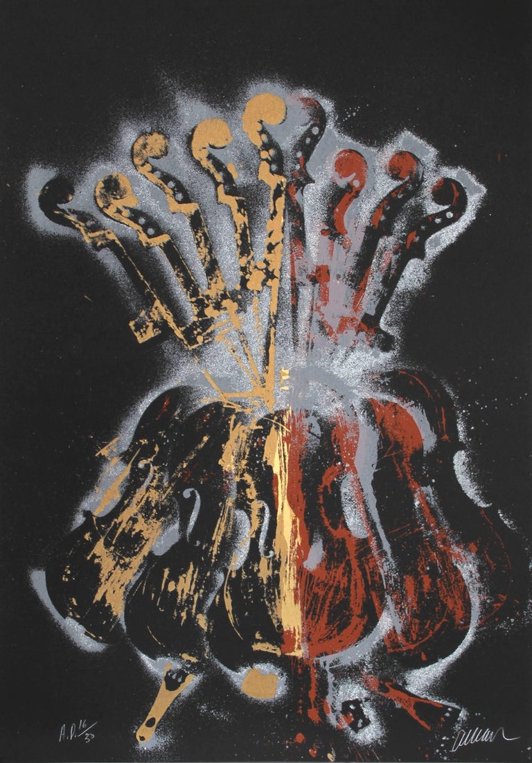 Arman - Night Music, Silkscreen by Arman For Sale at 1stDibs