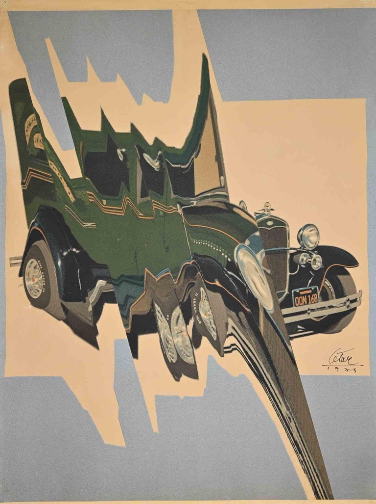 Arman - Vintage car - Screen Print - 1973 For Sale at 1stDibs