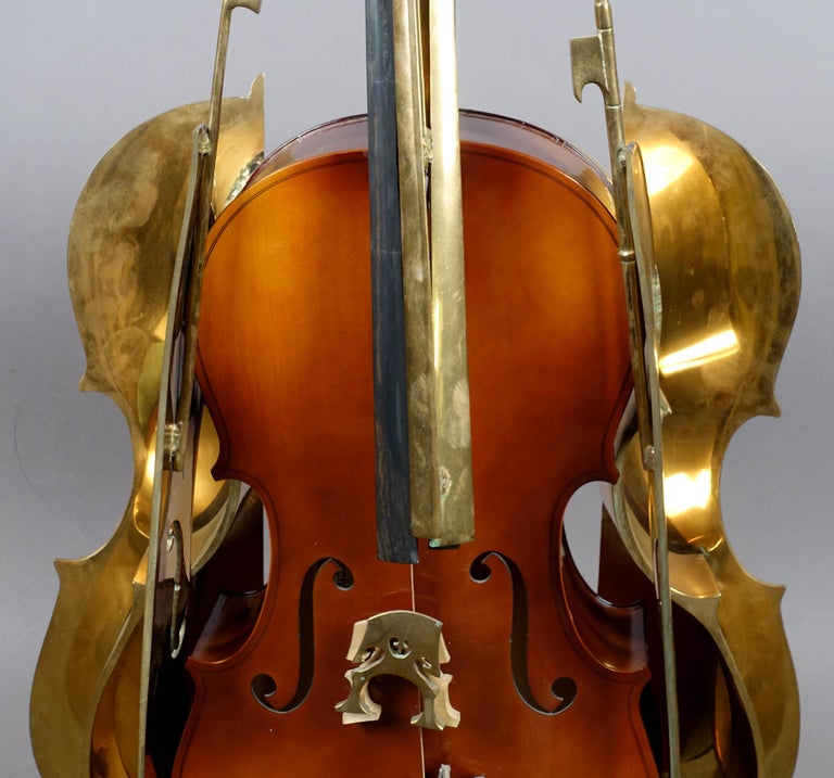 Arman - Arman Wrath of Cello bronze and wood sculpture For Sale at 1stDibs