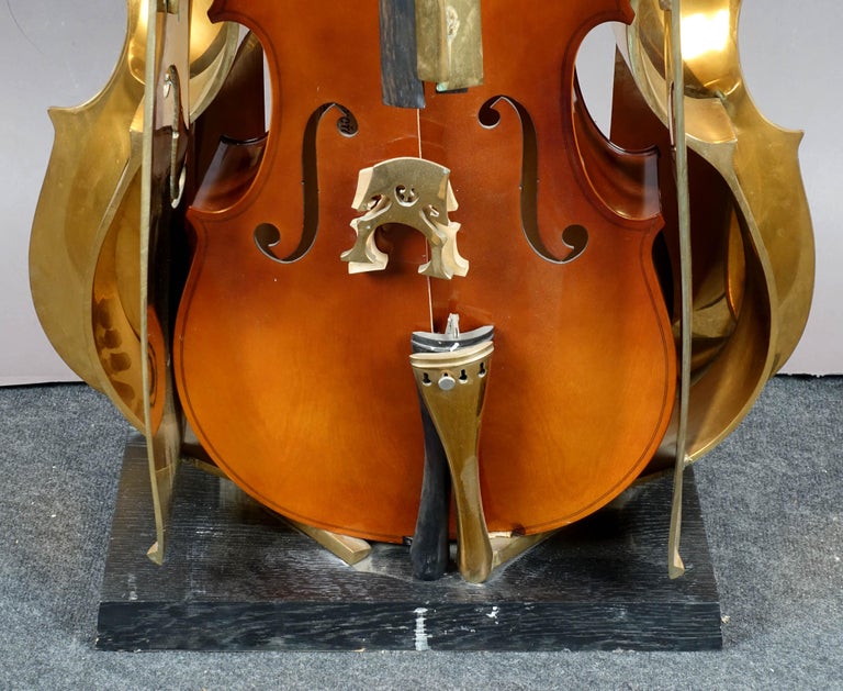 Arman - Arman Wrath of Cello bronze and wood sculpture For Sale at 1stDibs