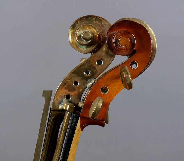 Arman - Arman Wrath of Cello bronze and wood sculpture For Sale at 1stDibs