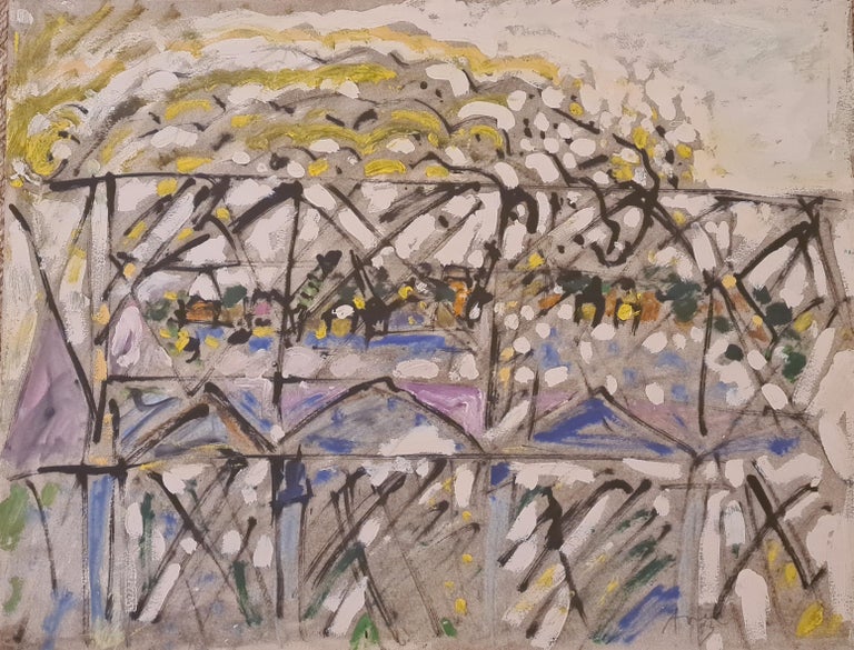 Armand Avril - View Through the Bridge. For Sale at 1stDibs