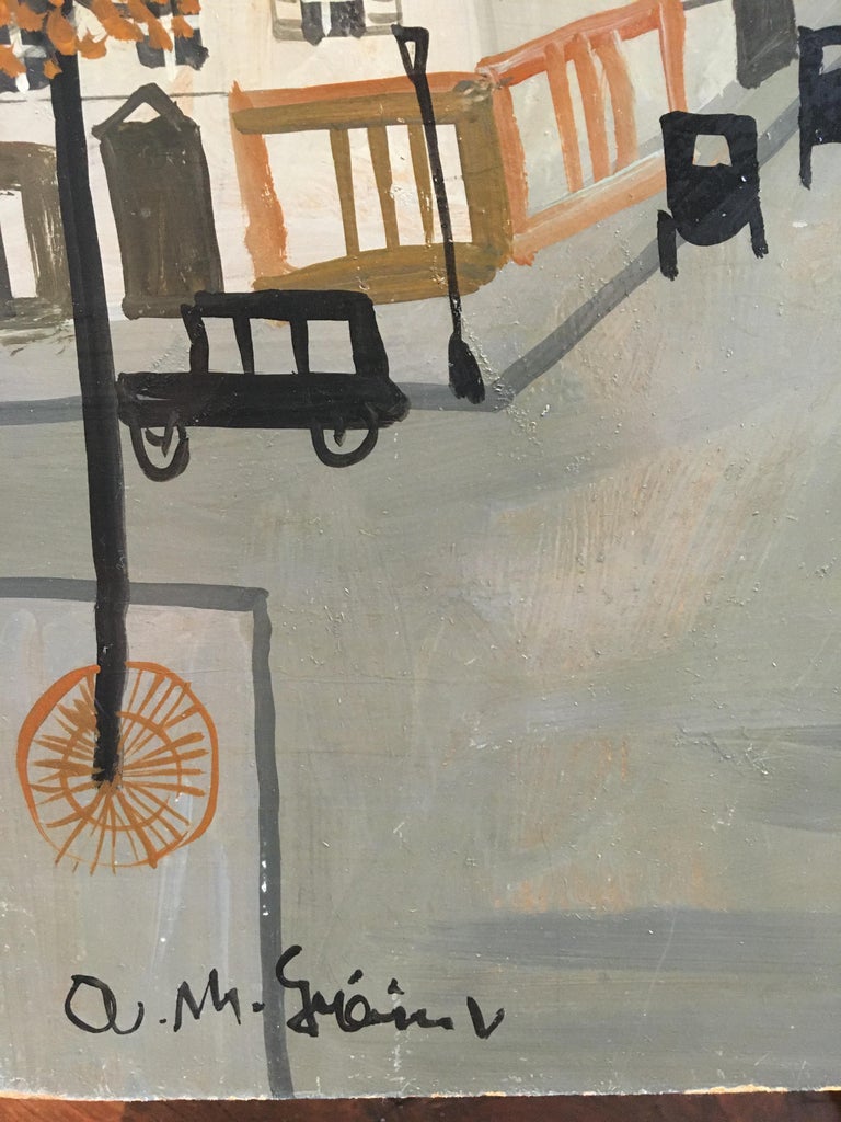 Armand Marie Guerin - Church and the Eiffel Tower, Paris For Sale at ...