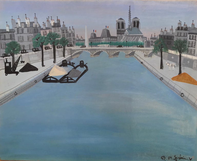 Armand Marie Guerin - View of the Seine and Notre Dame, Paris For Sale ...