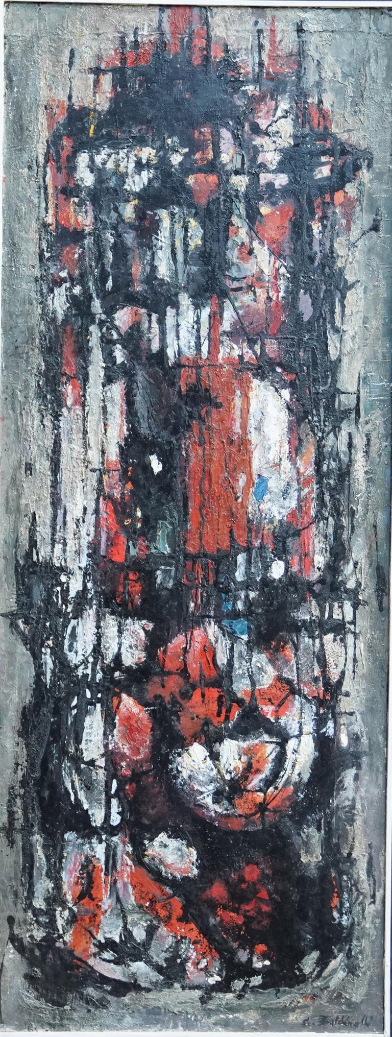 Armando Baldinelli - Black White Orange Abstract - Italian/South ...