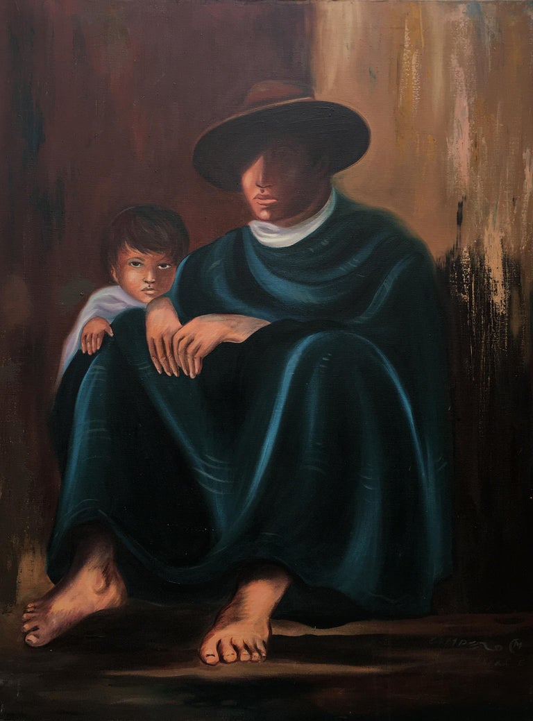 Armando Campero - Father with his Child For Sale at 1stDibs