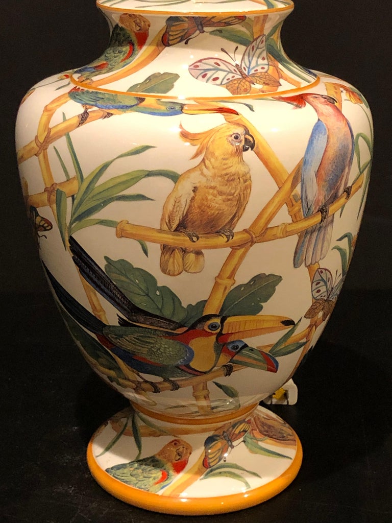 Armando Poggi Firenze Ceramic Lamp at 1stDibs