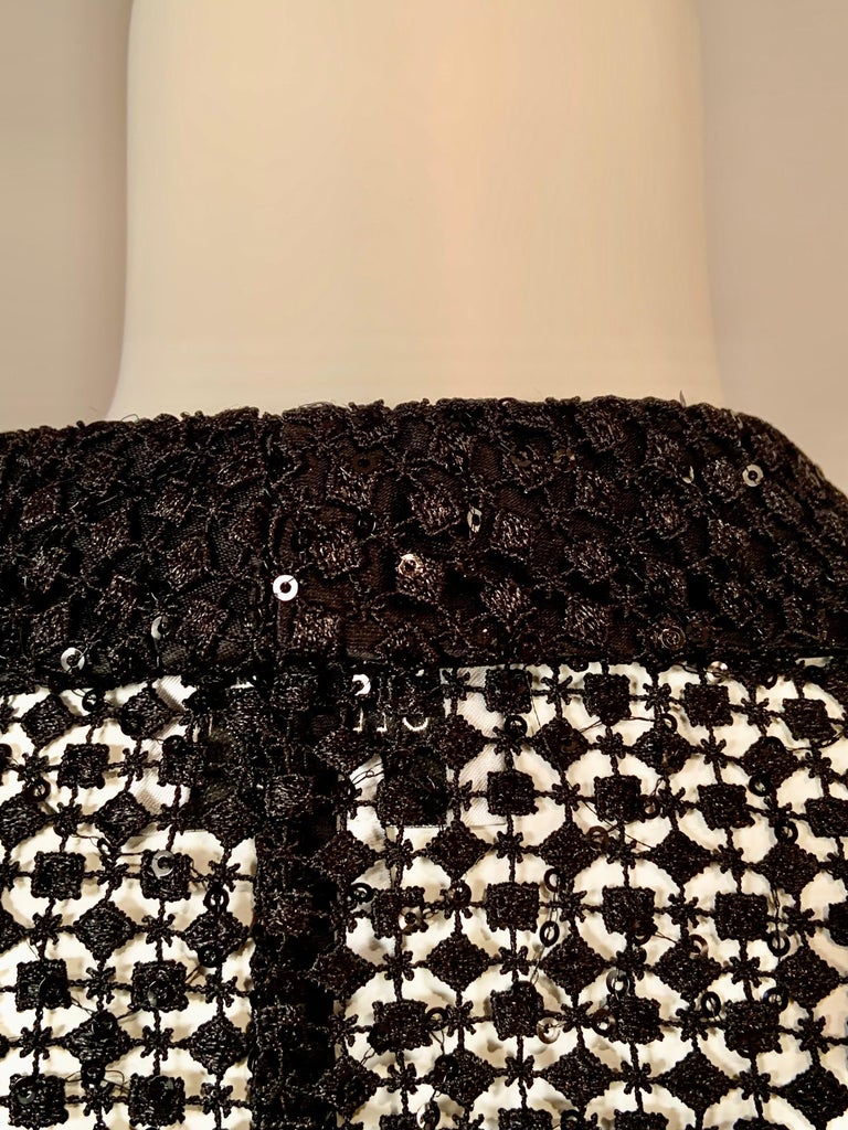 Armani Black Satin Trimmed Open Work Jacket with Sequins Larger Size at ...