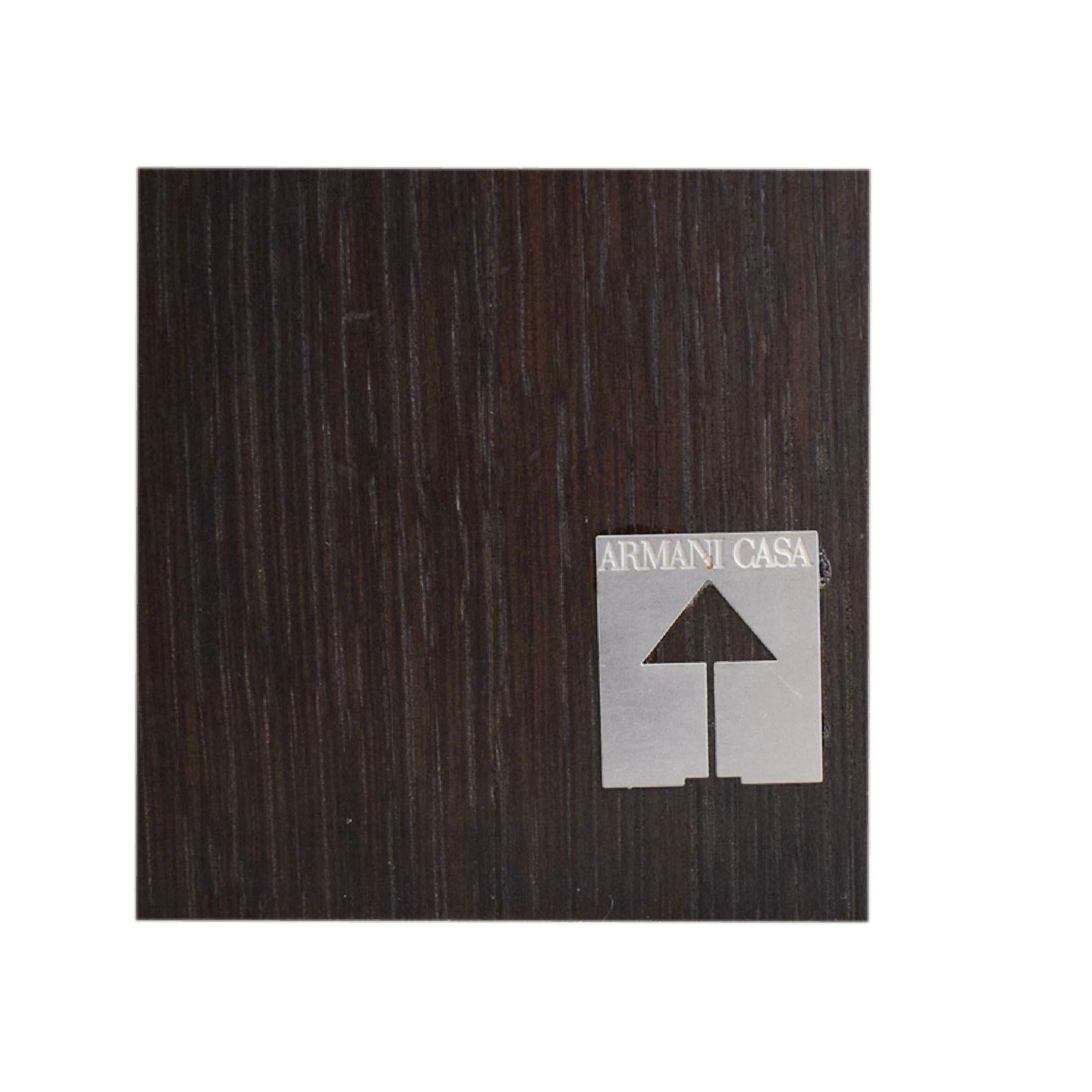 Armani Casa Brown Black Oak Writing Table ‘Paris’ Desk Console, Modern ...