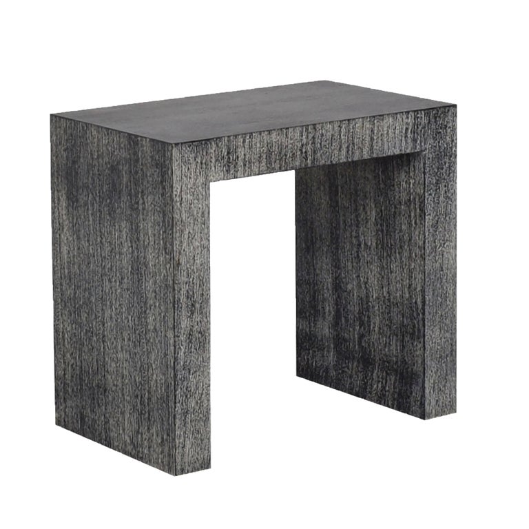 Armani Casa Ebonized Cerused Oak “Paris” Side Table, Minimal Modern ...
