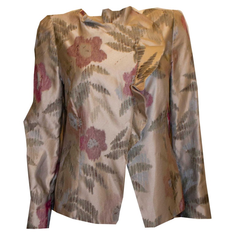 Armani Colezzioni Evening Jacket , Silver, Grey and Red with Frill ...