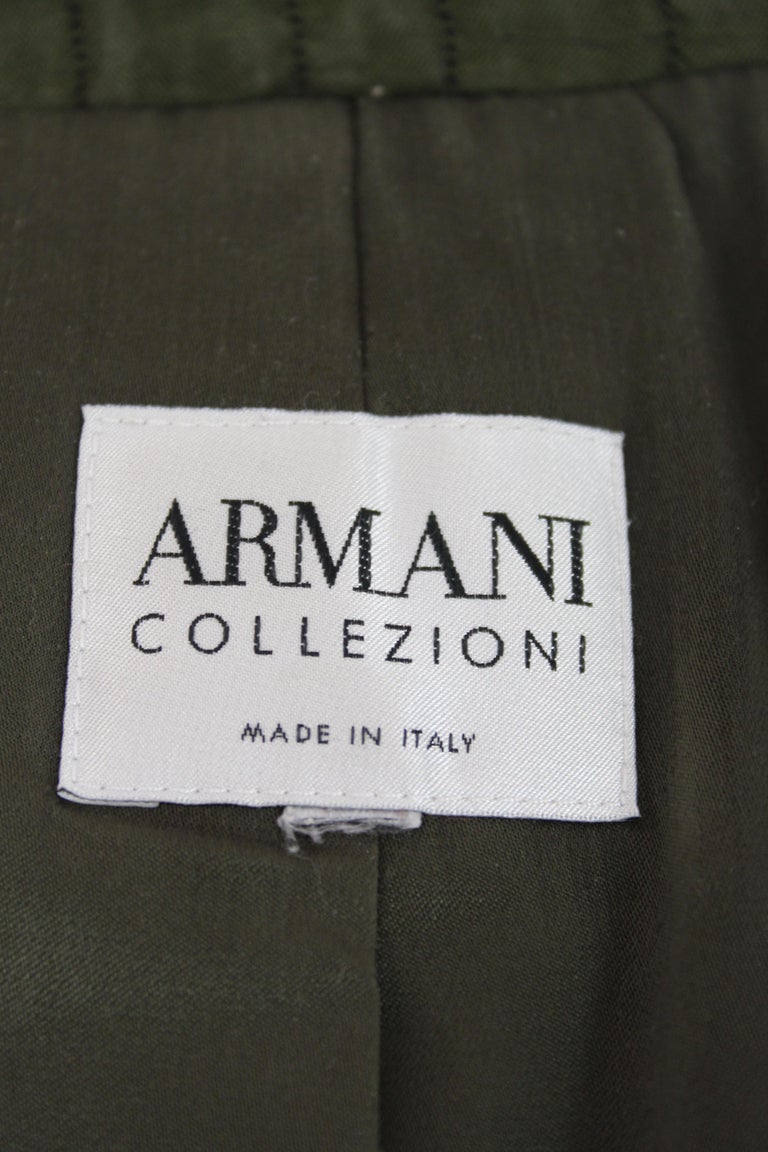 Armani Collezioni Green Quilt Jacket at 1stDibs