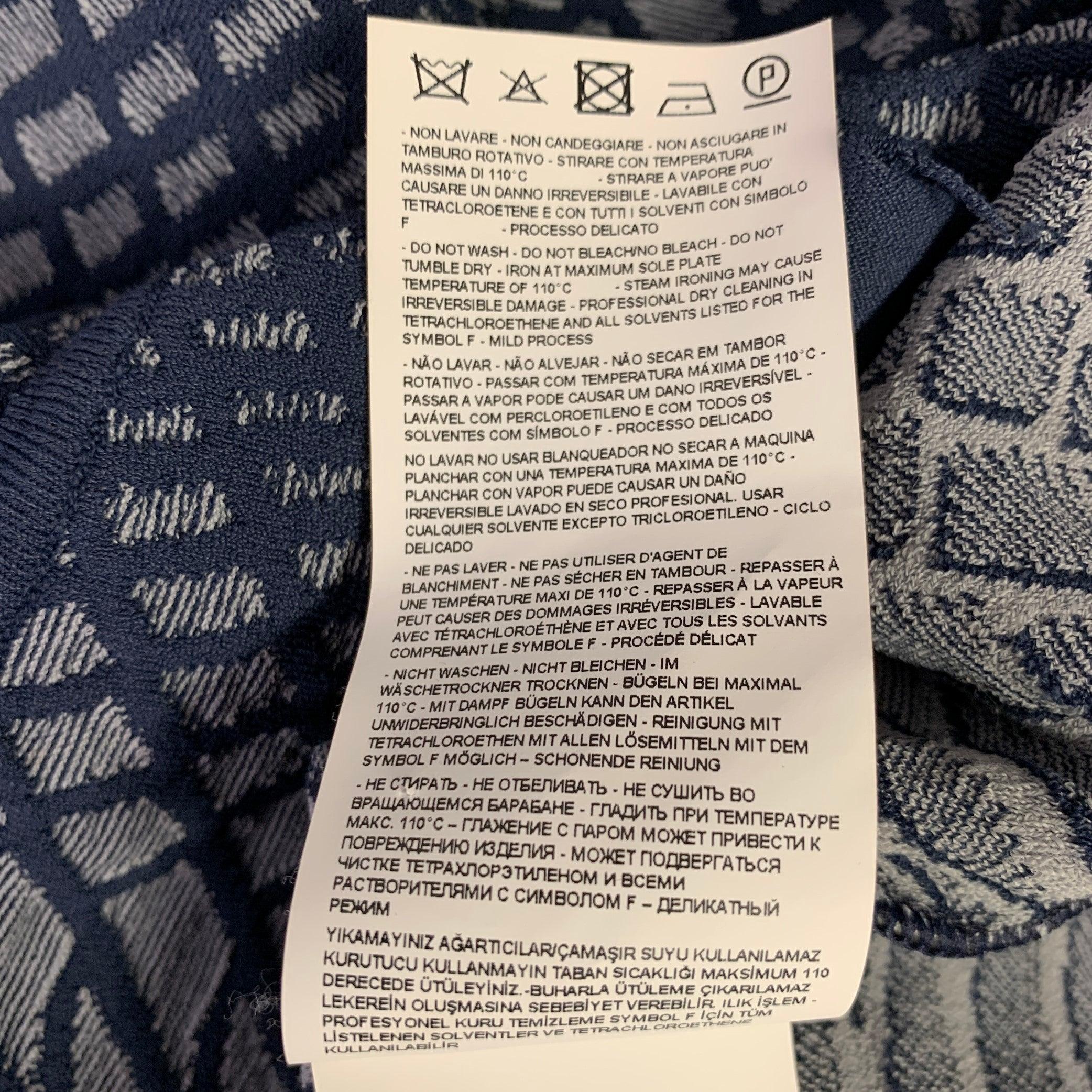 ARMANI COLLEZIONI Size 8 Blue Viscose Polyester Jacket For Sale at 1stDibs