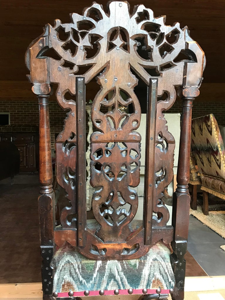 Armchair, Walnut, Carved, Upholstered, Daniel Marot, Flemish, 17 ...