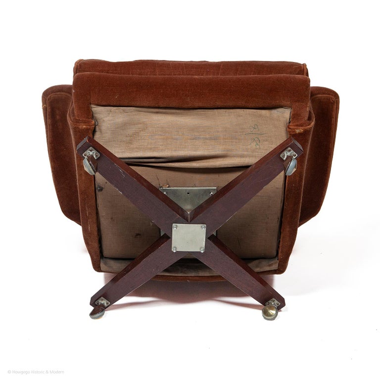 Armchair Wing Swivel Lounge G-Plan 6250R Brown Draylon 1962 James Bond ...