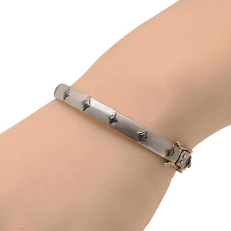 Armenta New World Sterling Silver, Diamond Bangle Bracelet For Sale at ...