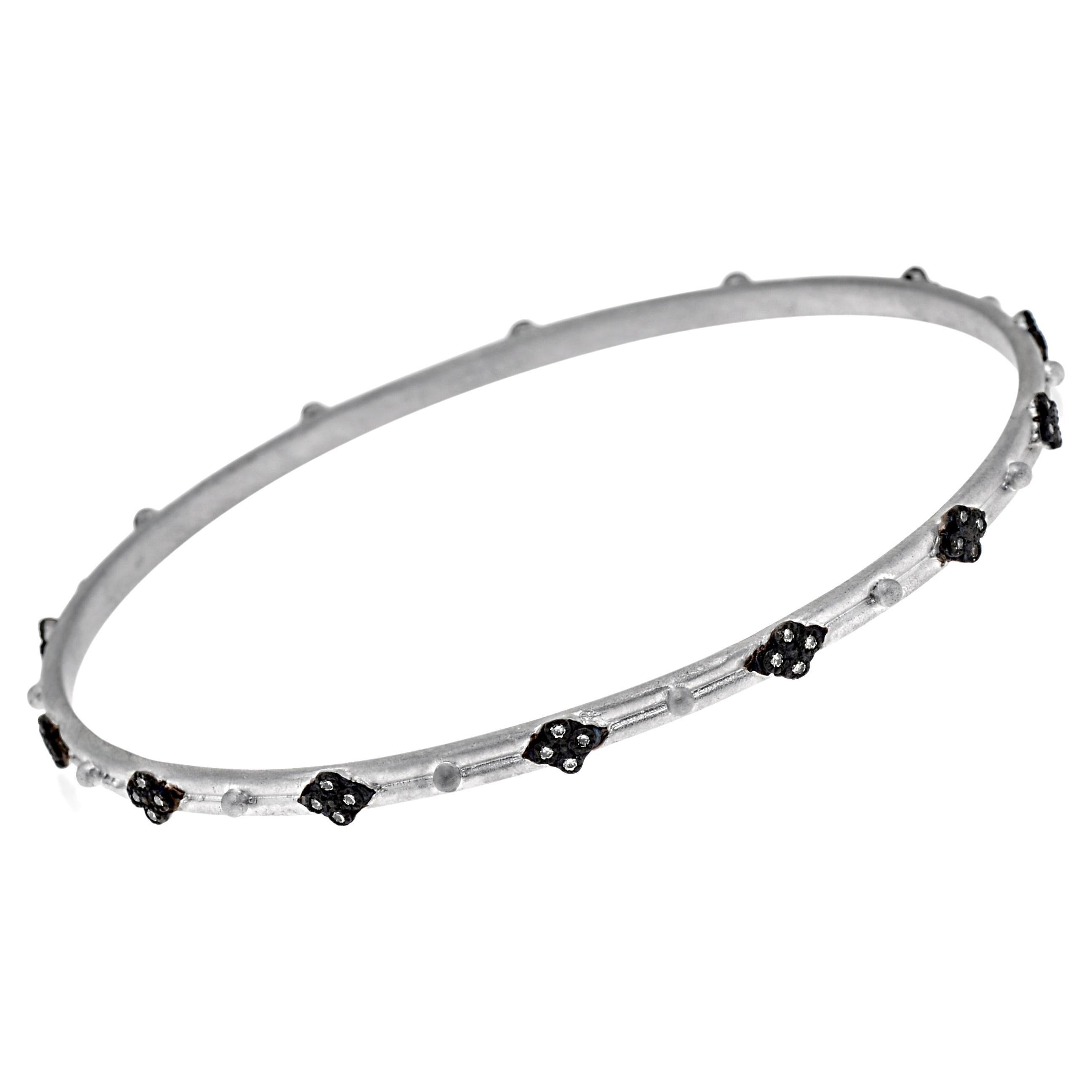 Armenta Diamond and Sapphire Bangle Bracelet at 1stDibs