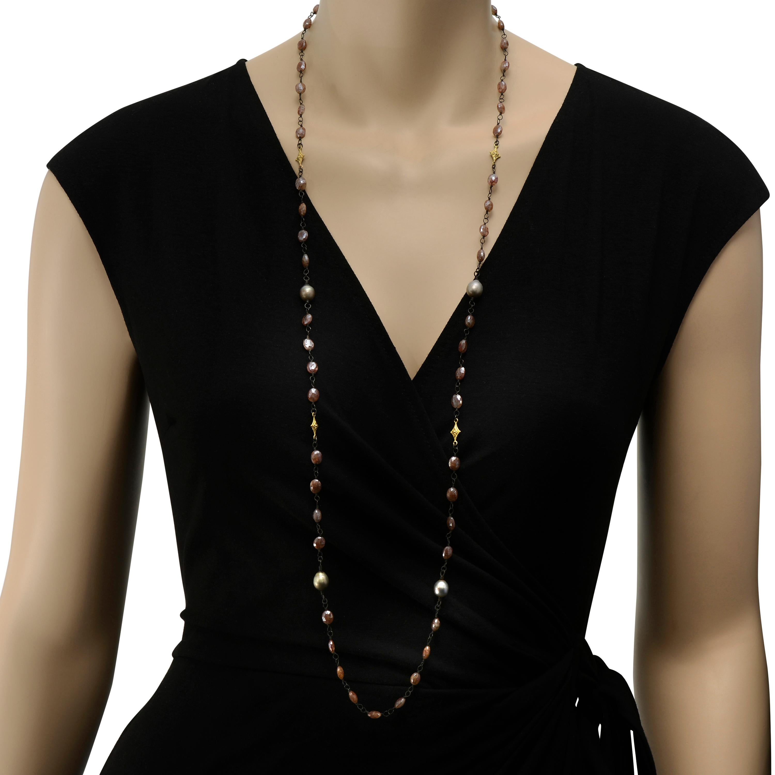 Armenta Old World 18k Gold, Diamond and Moonstone Necklace For Sale at ...