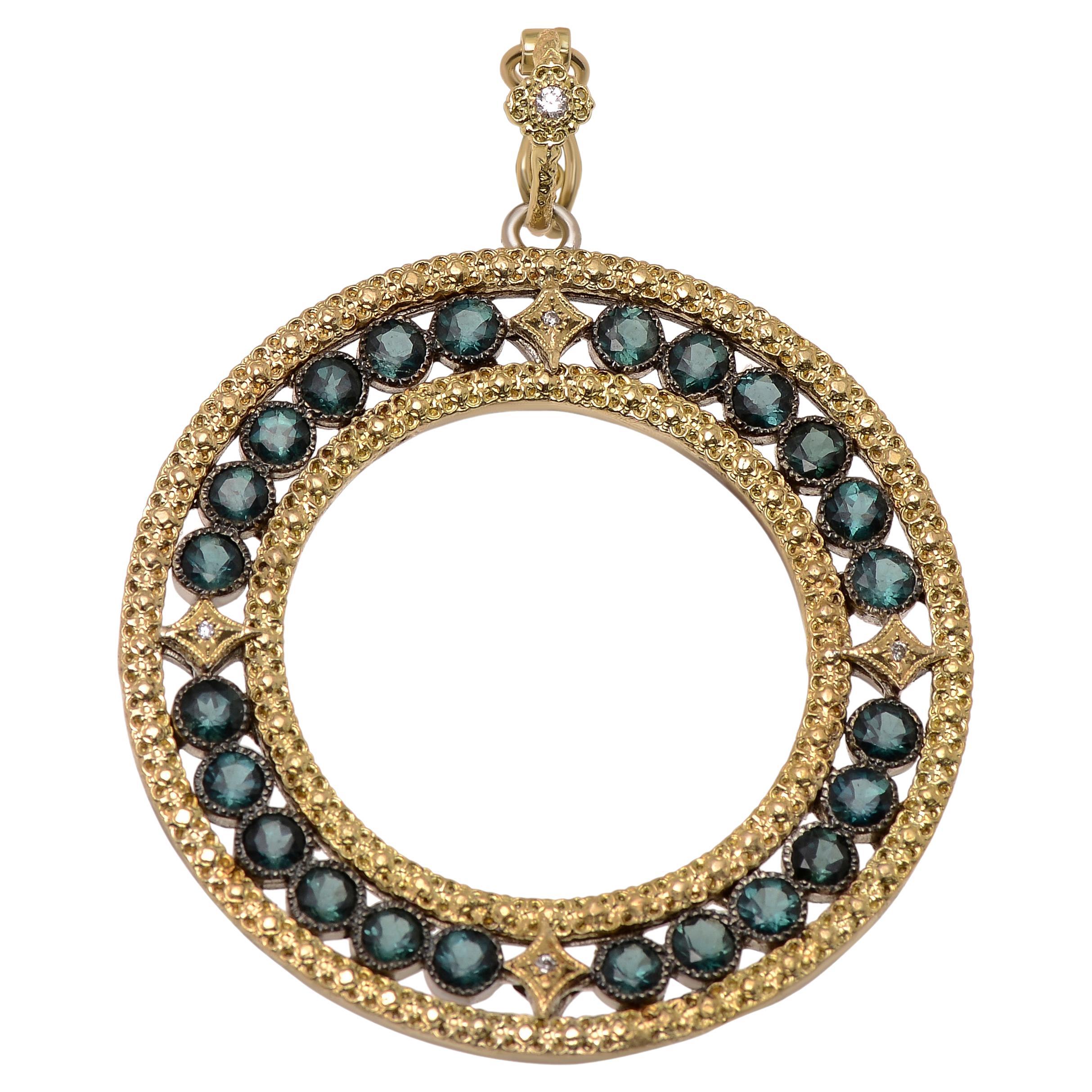 Armenta Old World 18k Gold, Mexican Fire Opal, Sapphire and Diamond ...