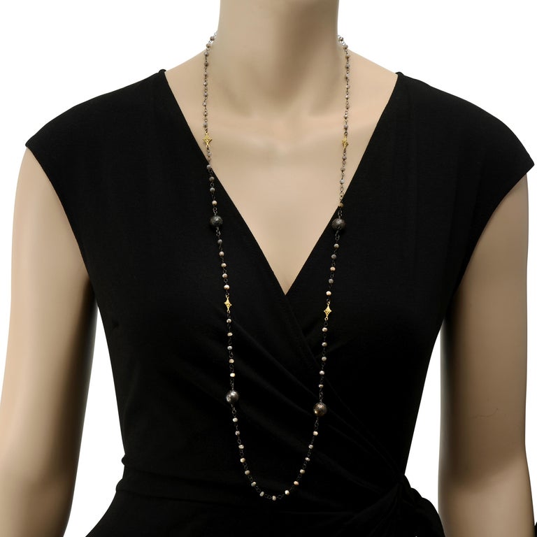 Armenta Old World 18k Yellow Gold and Gemstone Station Necklace For ...