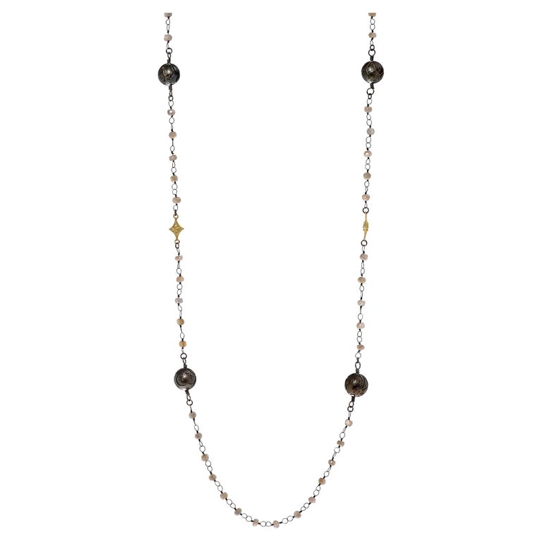 Armenta Old World 18k Yellow Gold and Gemstone Station Necklace For ...