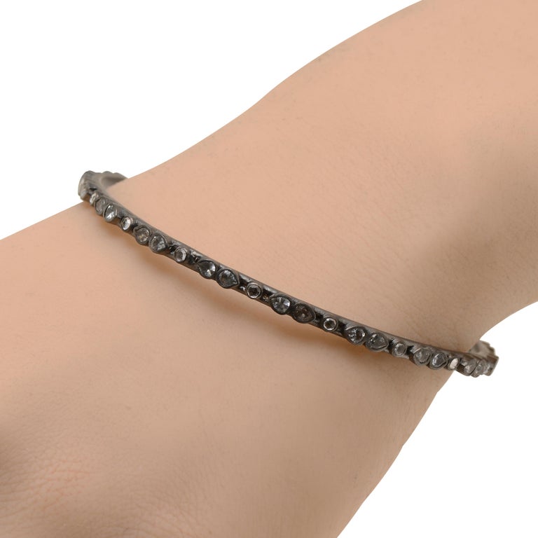 Armenta Old World Sterling Silver, Sapphire Bangle Bracelet For Sale at ...