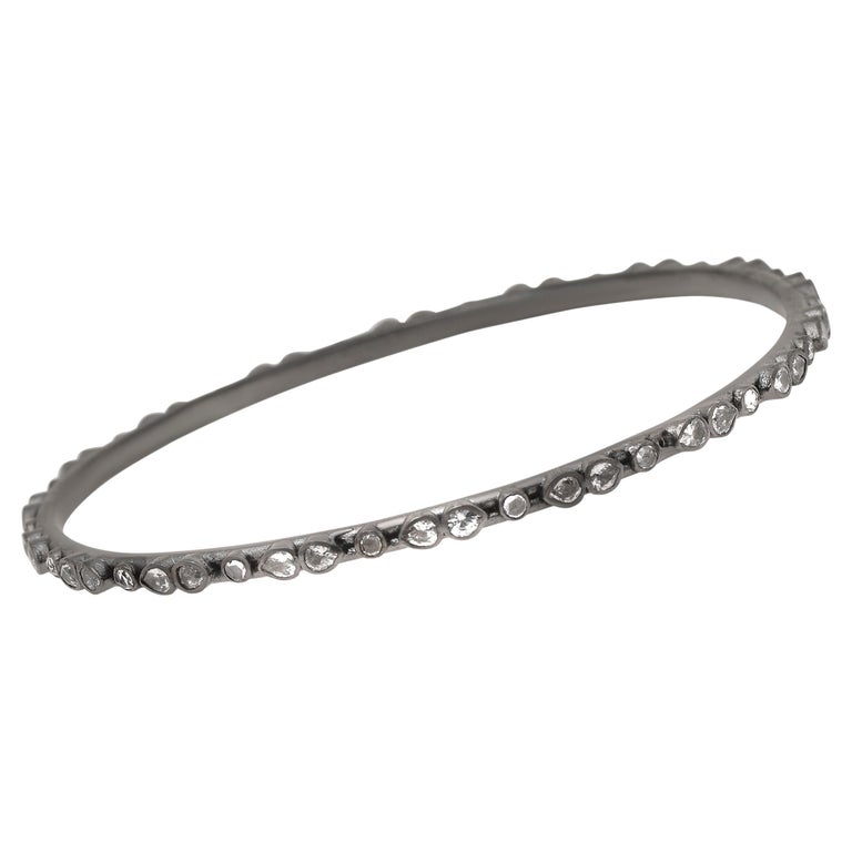 Armenta Old World Sterling Silver, Sapphire Bangle Bracelet For Sale at ...