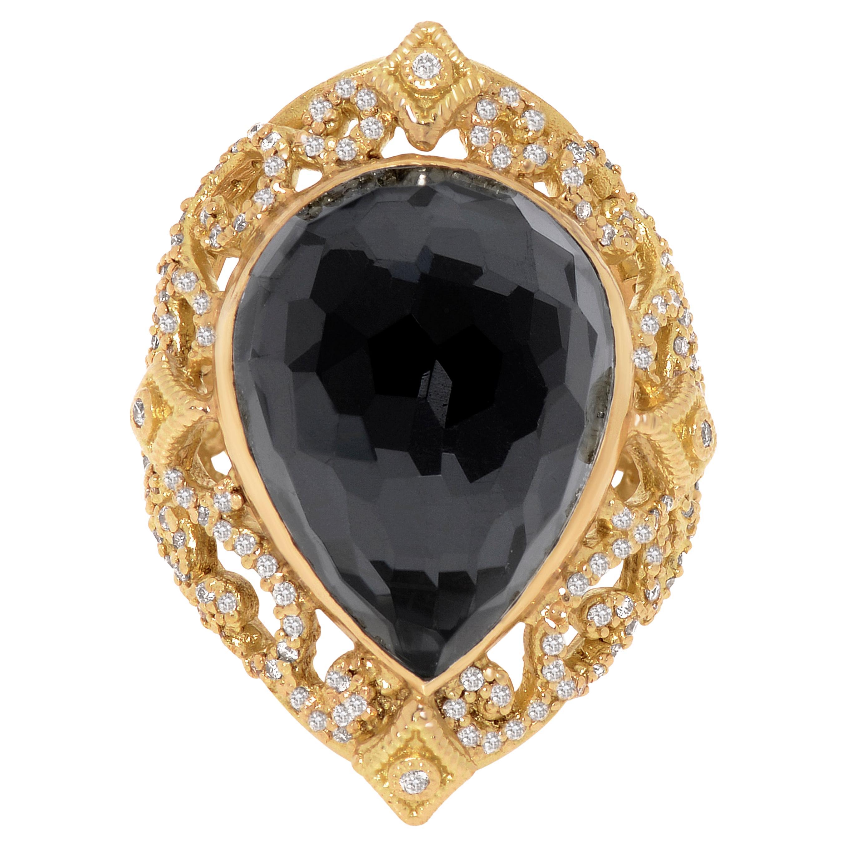 Armenta Heraldry S. and 18k Gold, Diamond and Sapphire Oval Ring For ...