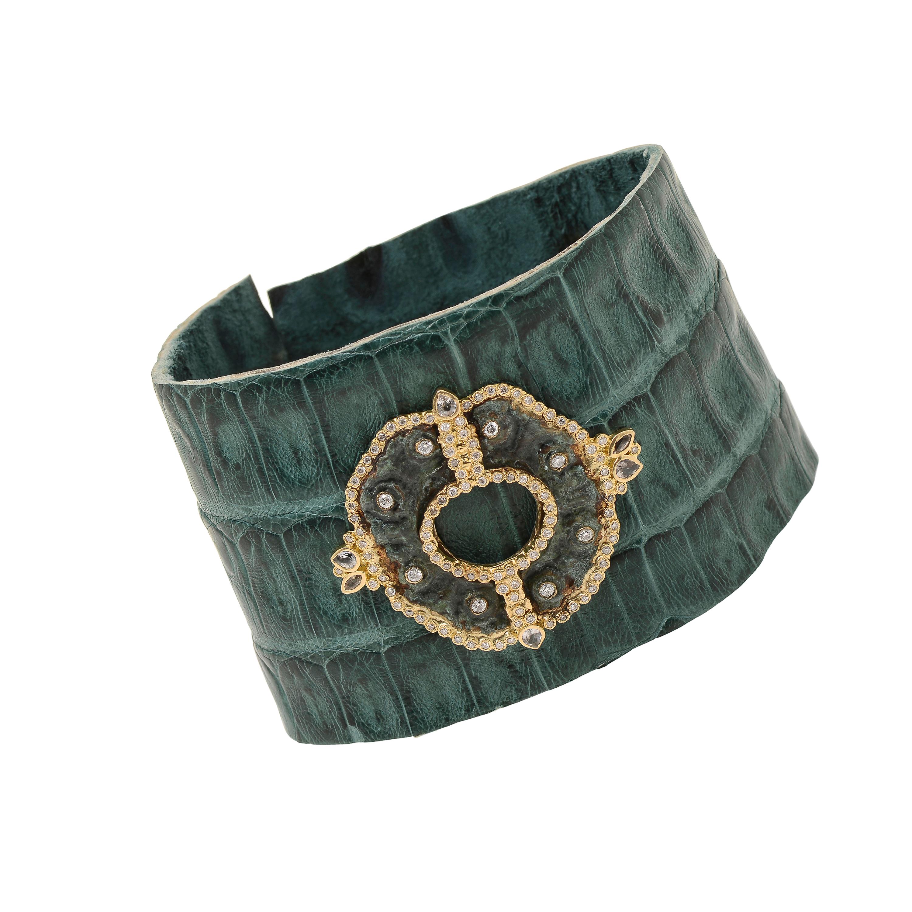 Armenta Heraldry S. and 18k Gold, Diamond and Sapphire Oval Ring For ...