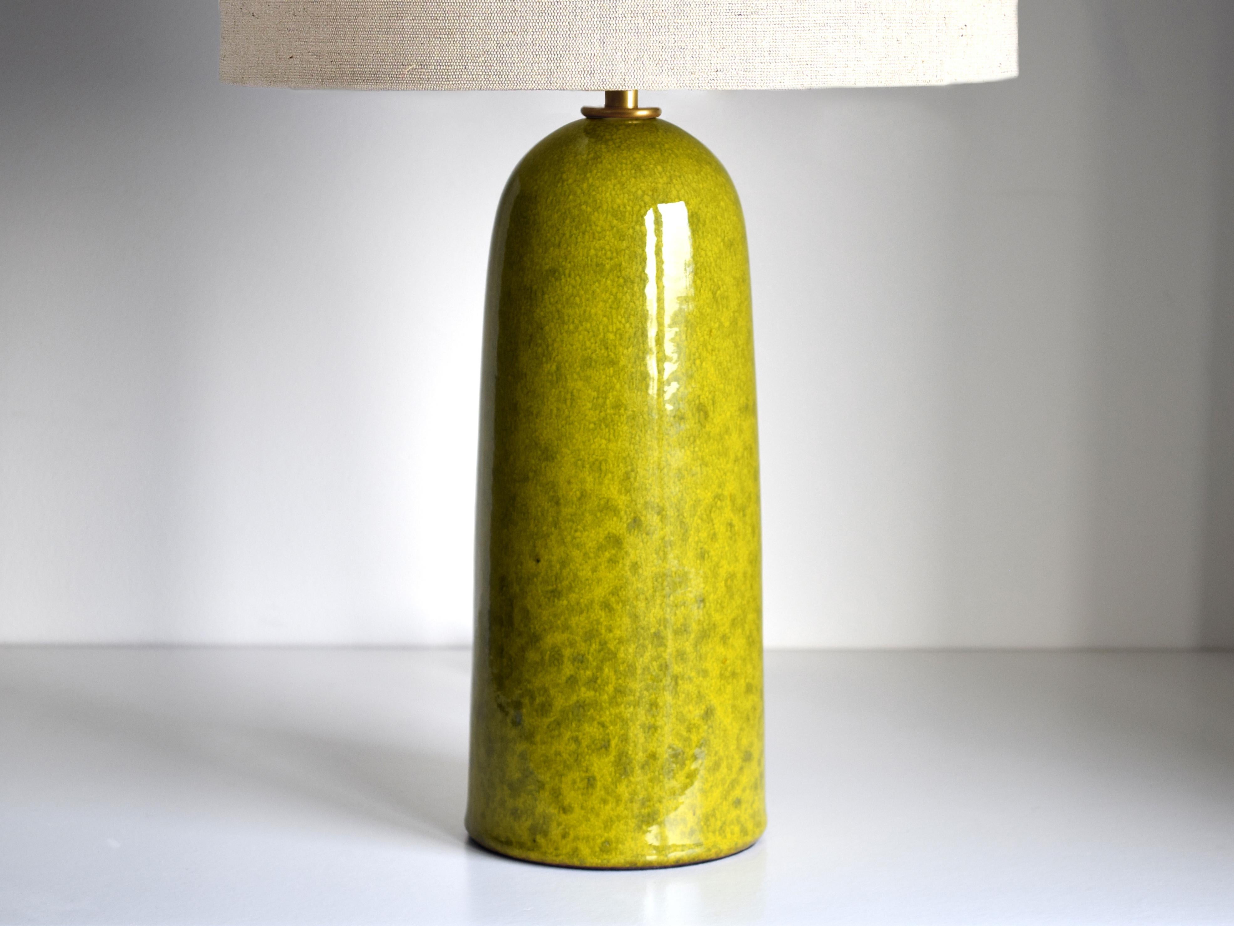 Armona - Handmade Ceramic Table Lamp Exotic Lime With Drum Lampshade ...