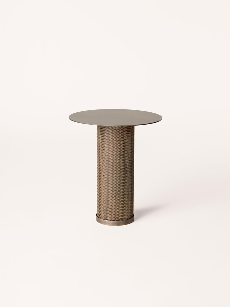 Konekt Armor Side Table Cylinder with Chainmail For Sale at 1stDibs