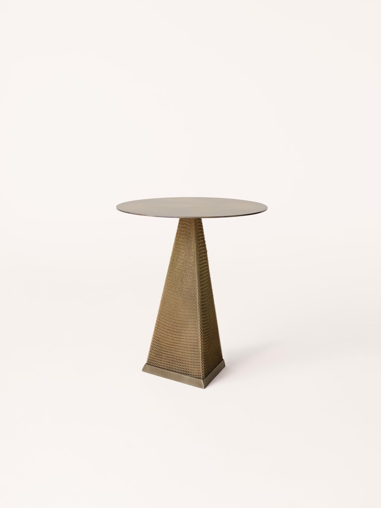 Konekt Armor Triangle Side Table with Chainmail For Sale at 1stDibs ...