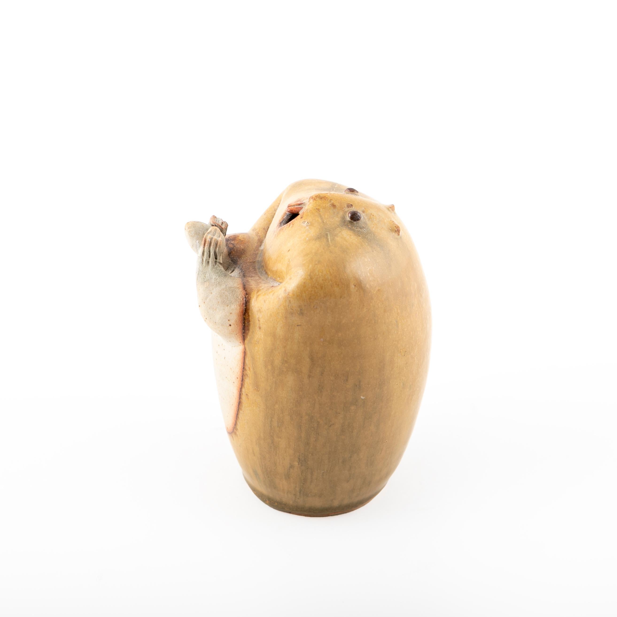 Arne Bang and Jacob Bang Unique Stonevare " Hamster " Vase For Sale at ...
