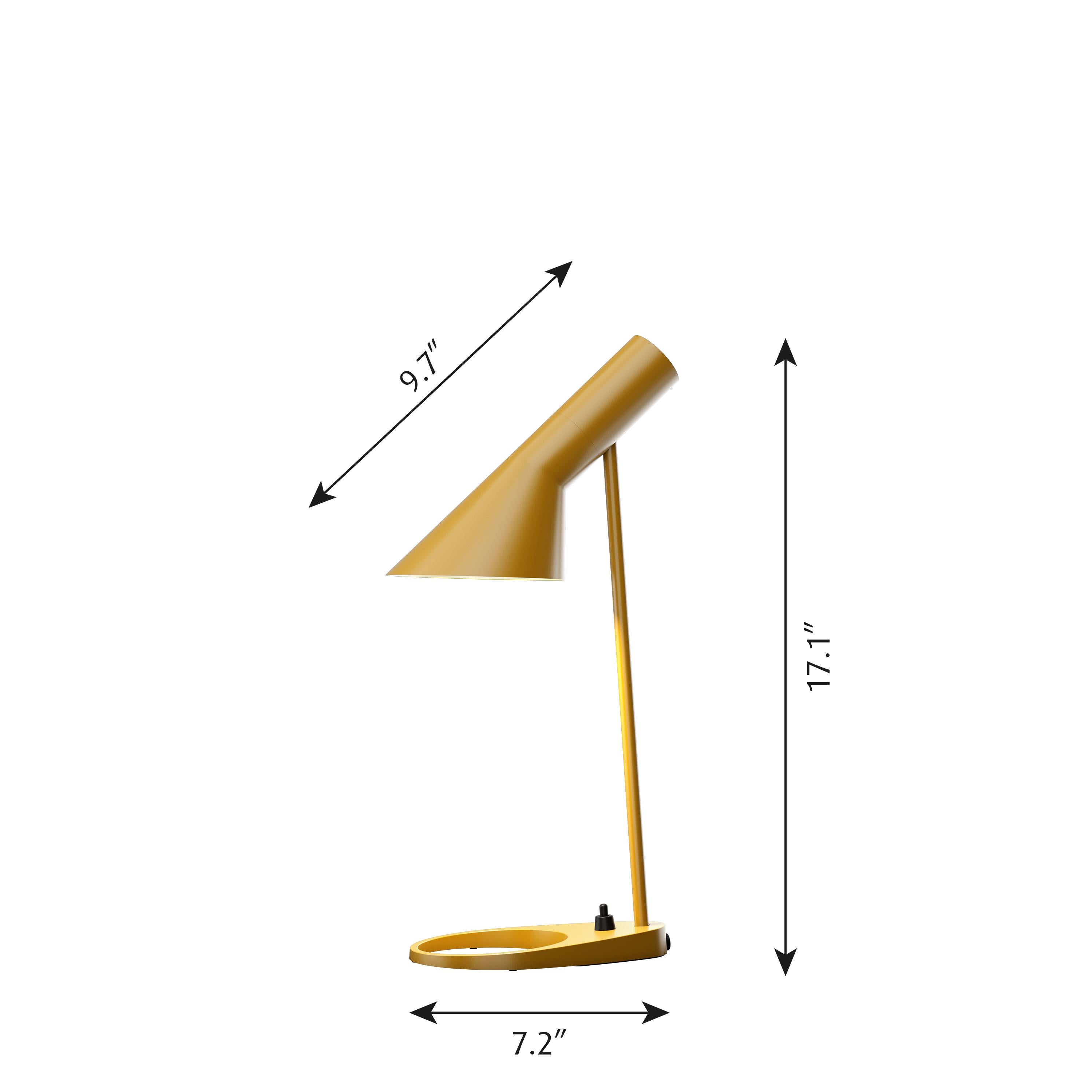 Arne Jacobsen 'Aj Mini' Table Lamp in Yellow Ochre for Louis Poulsen ...