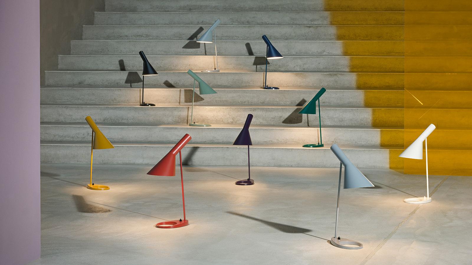 Arne Jacobsen 'Aj Mini' Table Lamp in Yellow Ochre for Louis Poulsen ...