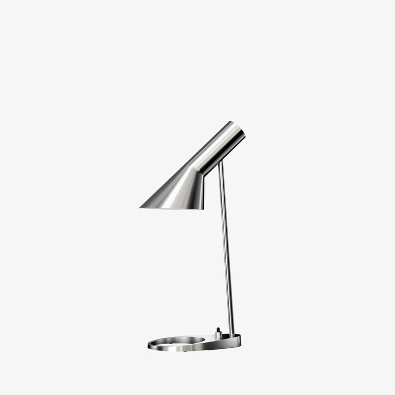 Arne Jacobsen AJ Table Mini in Polished Stainless Steel for Louis ...