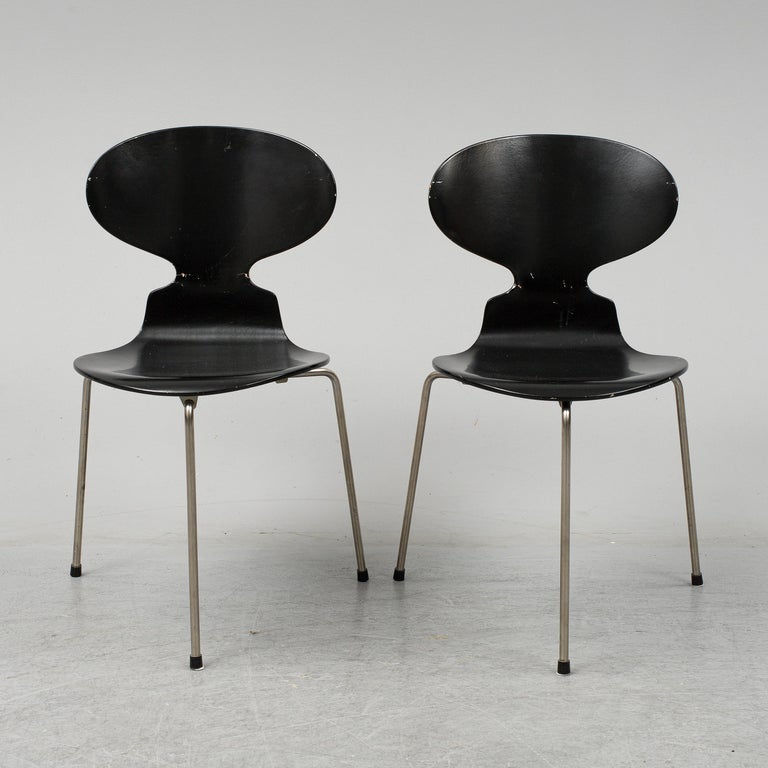 Arne Jacobsen Ant Chairs, Original Set from Early Production, 1952 For ...