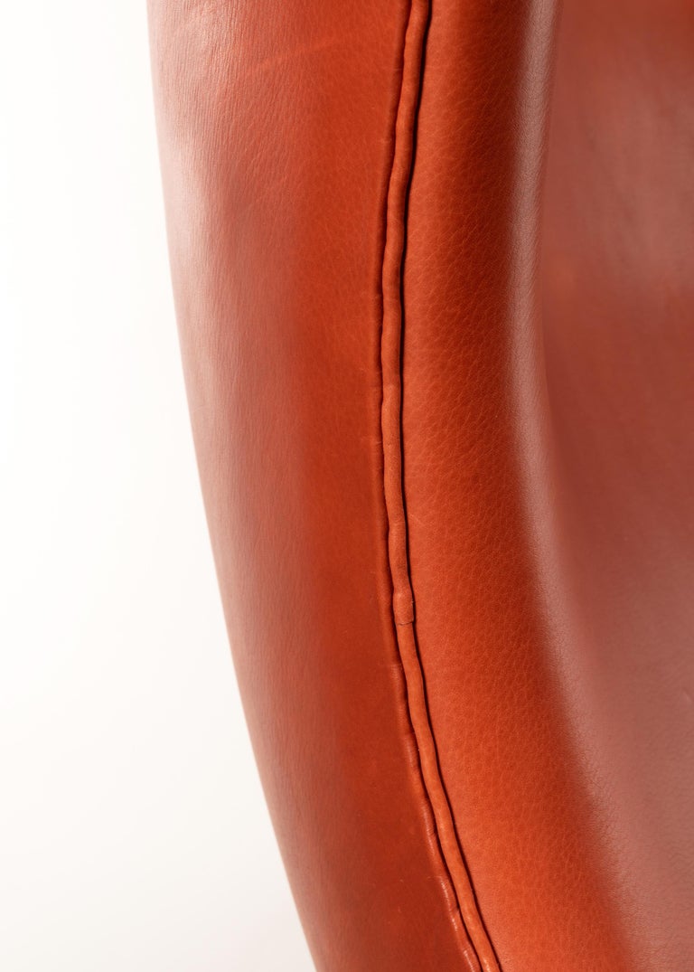 Arne Jacobsen Egg Chair in Light Patined Grace Leather by Fitz Hansen ...