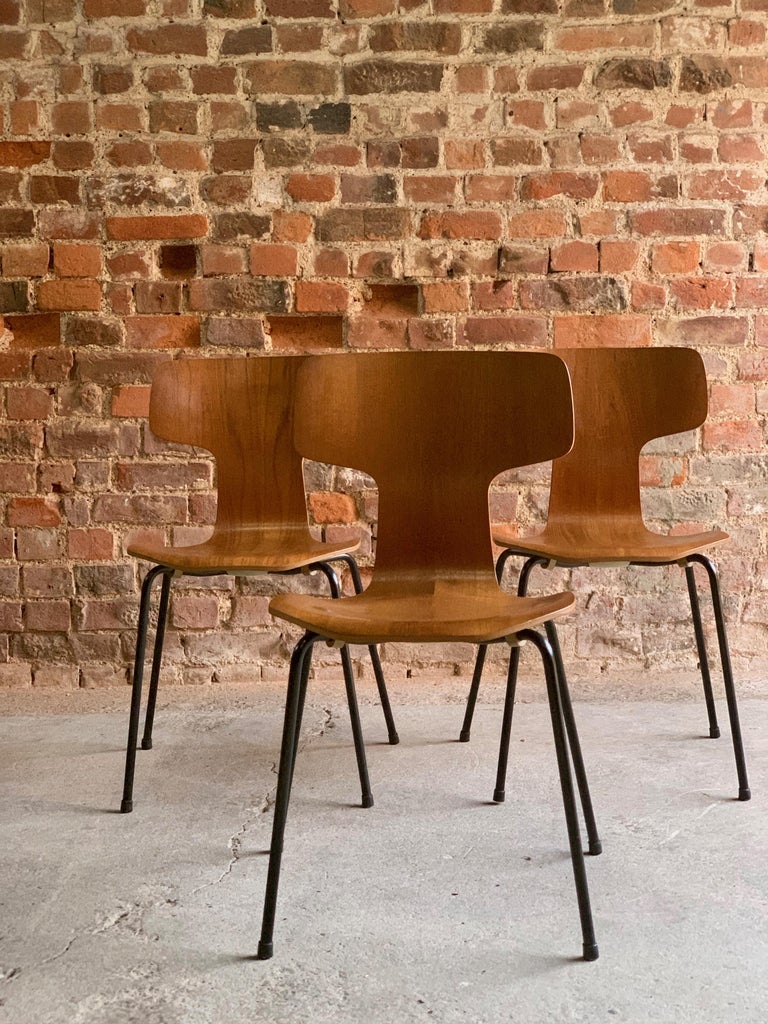 Arne Jacobsen Grand Prix Chairs for Fritz Hansen Model 3103 Hammer ...
