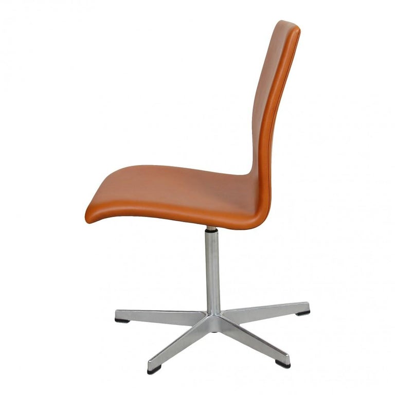 Arne Jacobsen Oxford Chair Reupholstered with Walnut Aniline Leather ...