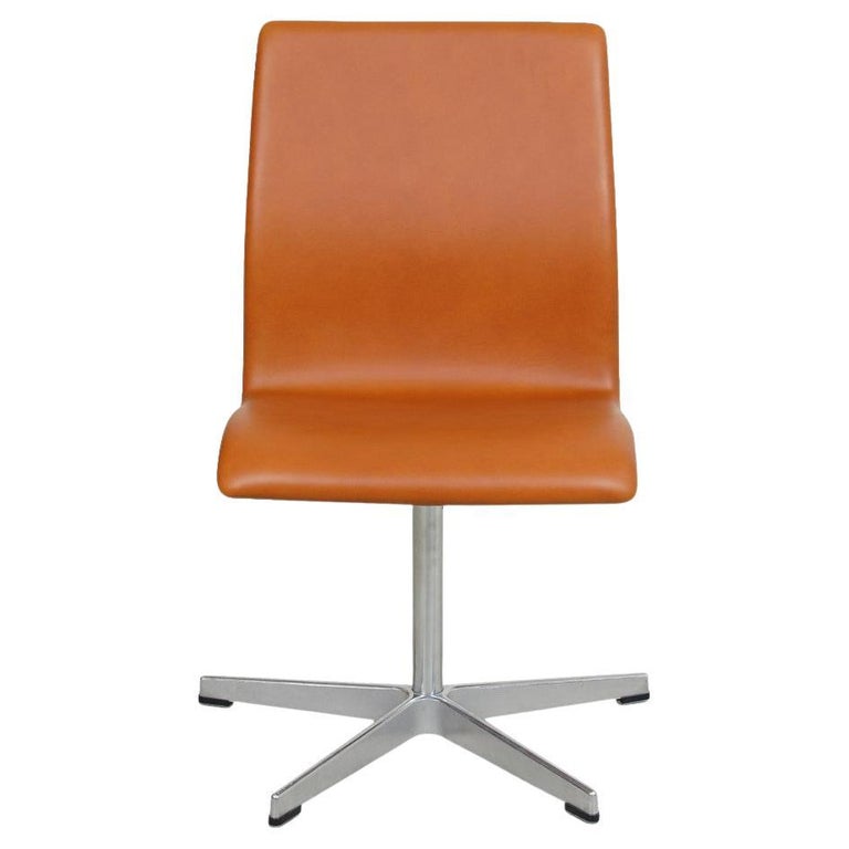 Arne Jacobsen Oxford Chair Reupholstered with Walnut Aniline Leather ...