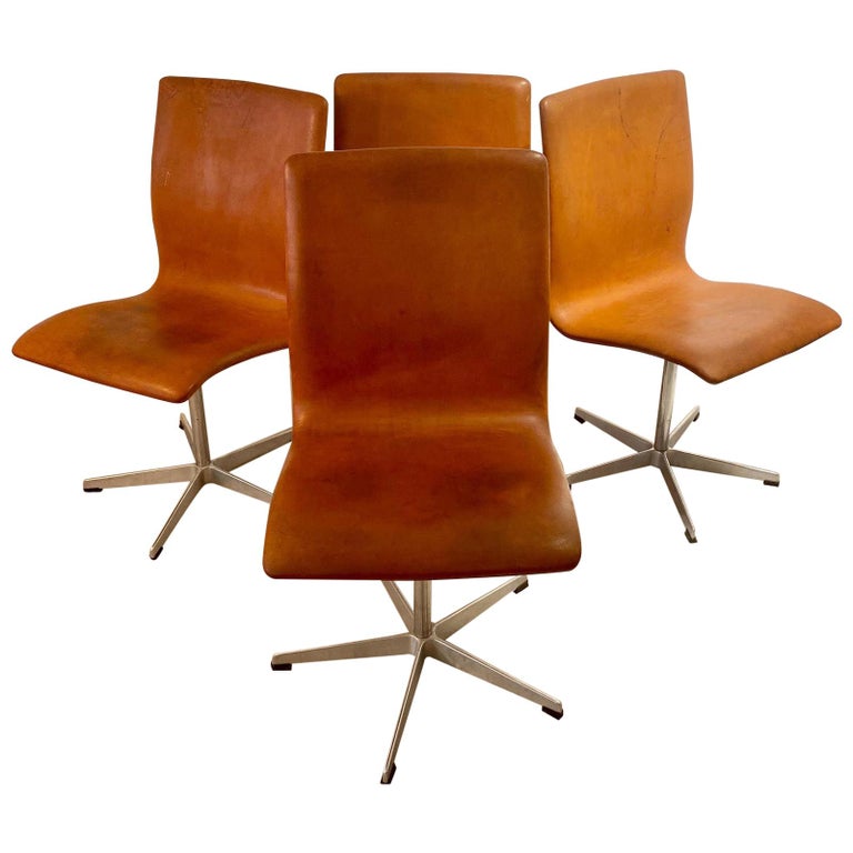 Arne Jacobsen Oxford Chairs by Fritz Hansen Denmark, Set of Six at 1stDibs
